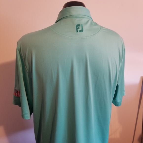 FootJoy | Shirts | Footjoy 8 Holes Lisle Collar Golf Shirt Sea Green ...